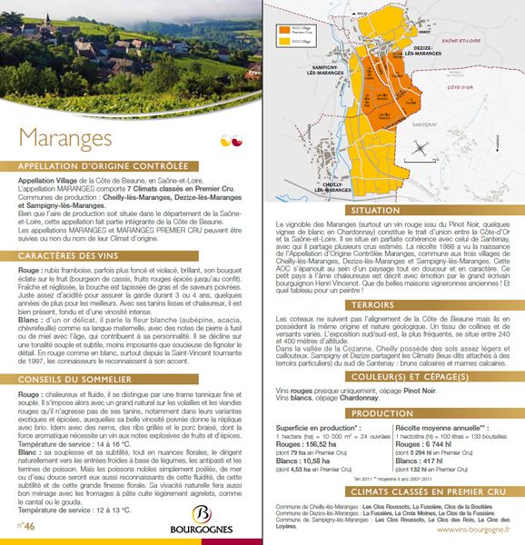 MARANGES - FRANÇAIS - Vins de Bourgogne